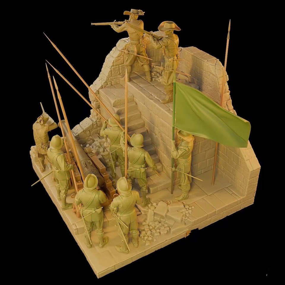 1/35 Scale Spanish Phalanx and Cannon 9 Resin Figures Model Printed | eBay
