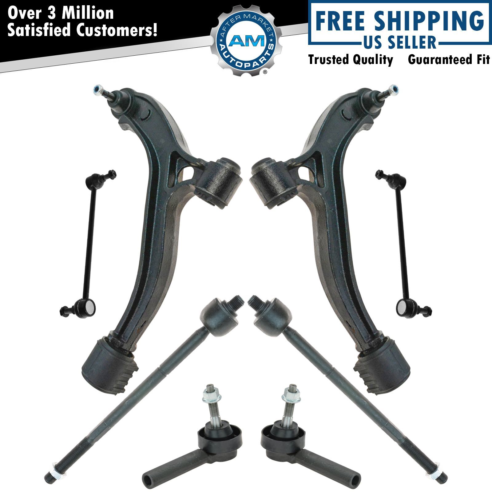 For 01 02 03 04 Grand Caravan Control Arm Ball Joint 8pc Steering ...
