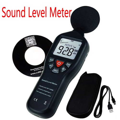 High Accuracy Sound Pressure Level Meter Decibel 30-130dB Measure Noise ...