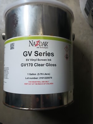 1 Gal Nazdar GV Series SV Vinyl Screen Ink GV170 Clear Gloss Screen ...