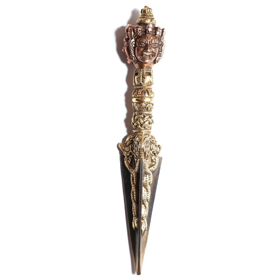 Hand Made , Best Quality , 3 Metal Triple Face Phurba , 9 Inches ...