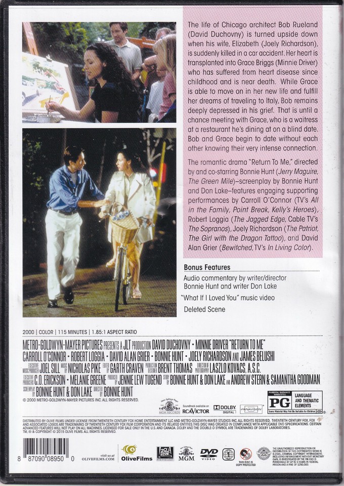 RETURN TO ME (DVD 2015) (H4) 887090089500| eBay