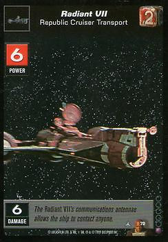 Radiant VII, Republic Cruiser Transport (Jedi #70) | Decipher SWYJ | NM ...