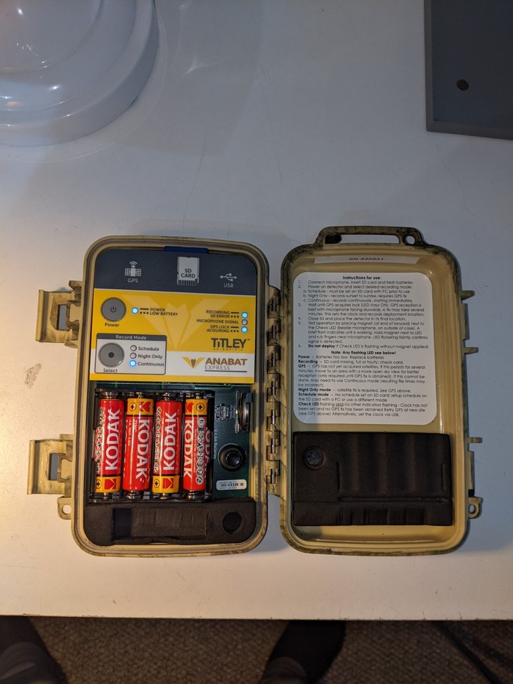 Anabat Express Static GPS Bat Detector by Titley Scientific #no ...