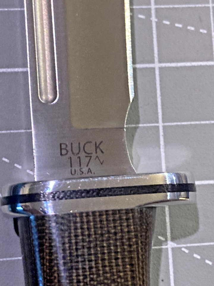 Buck Knives 117 Brahma Pro,Green Micarta Handle, S35VN Blade ...