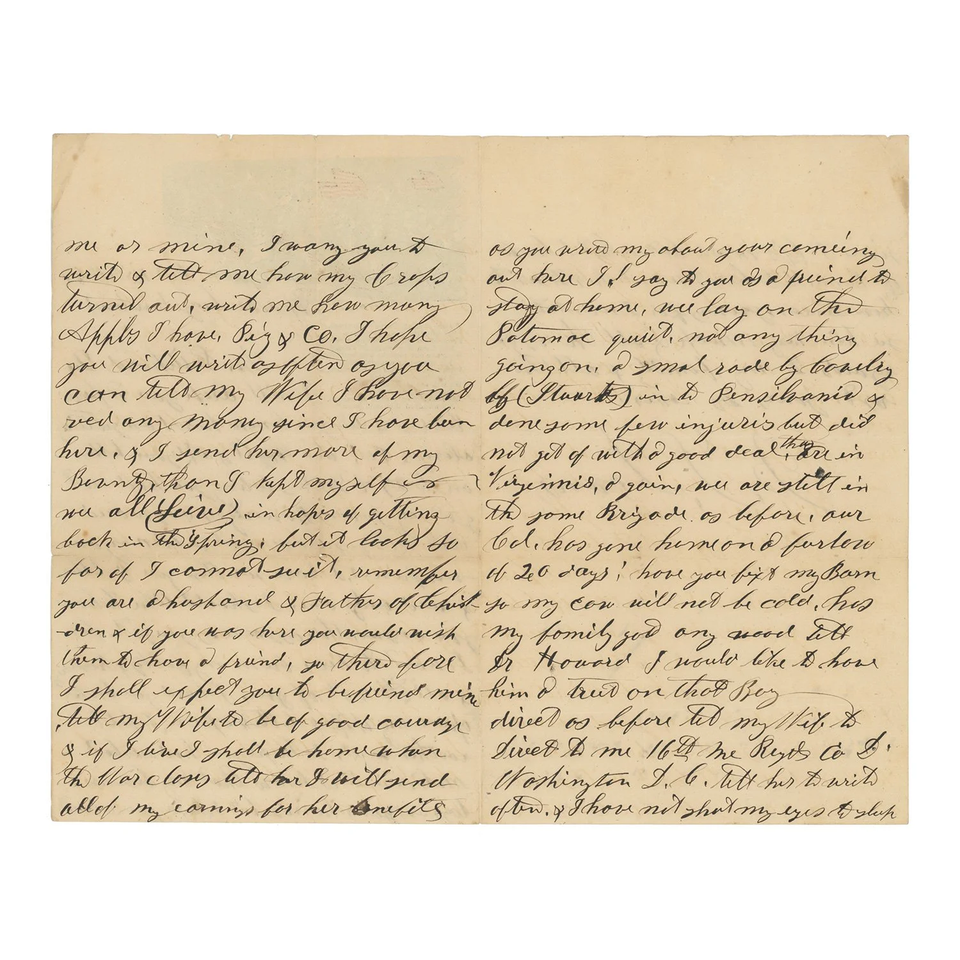 1862 Civil War Soldier Letter — 16th Maine — J.E.B. Stuart's ...