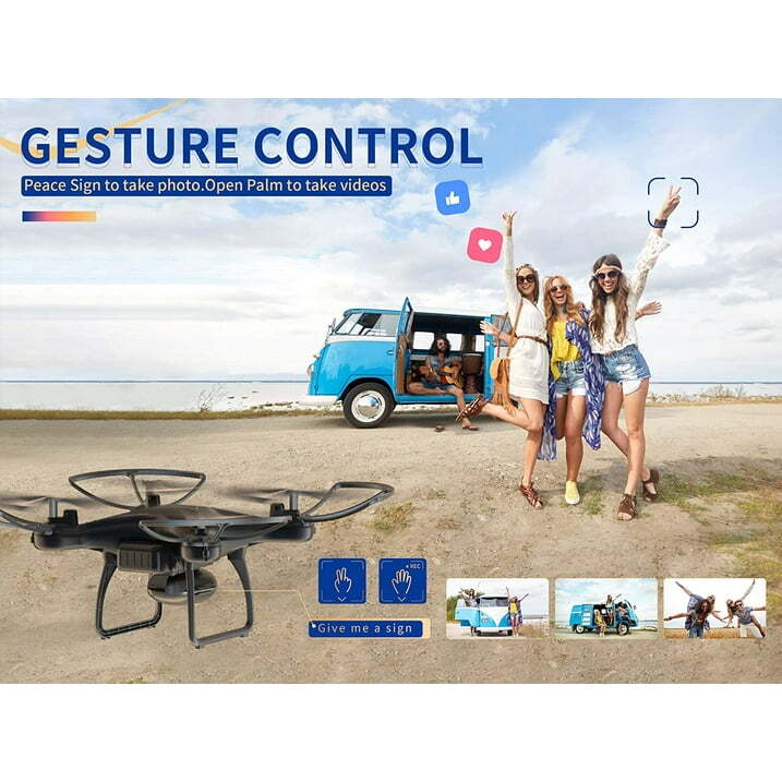 SNAPTAIN SP650 Pro 2.7K HD Live Video Camera Drone Voice Control for ...