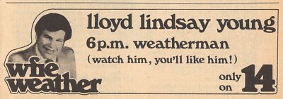 1978 WFIE INDIANA TV NEWS AD ~ LLOYD LINDSAY YOUNG WEATHER REPORTER | eBay