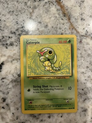 Pokémon TCG Caterpie Base Set 45/102 Regular Shadowless Common | eBay