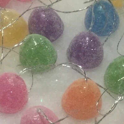 12 Mini Gumdrop Sugar Coated Fake candy Christmas Tree Ornaments ...