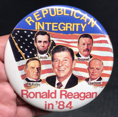 VTG 1984 Ronald Reagan Republican Integrity '84 Presidential Campaign ...