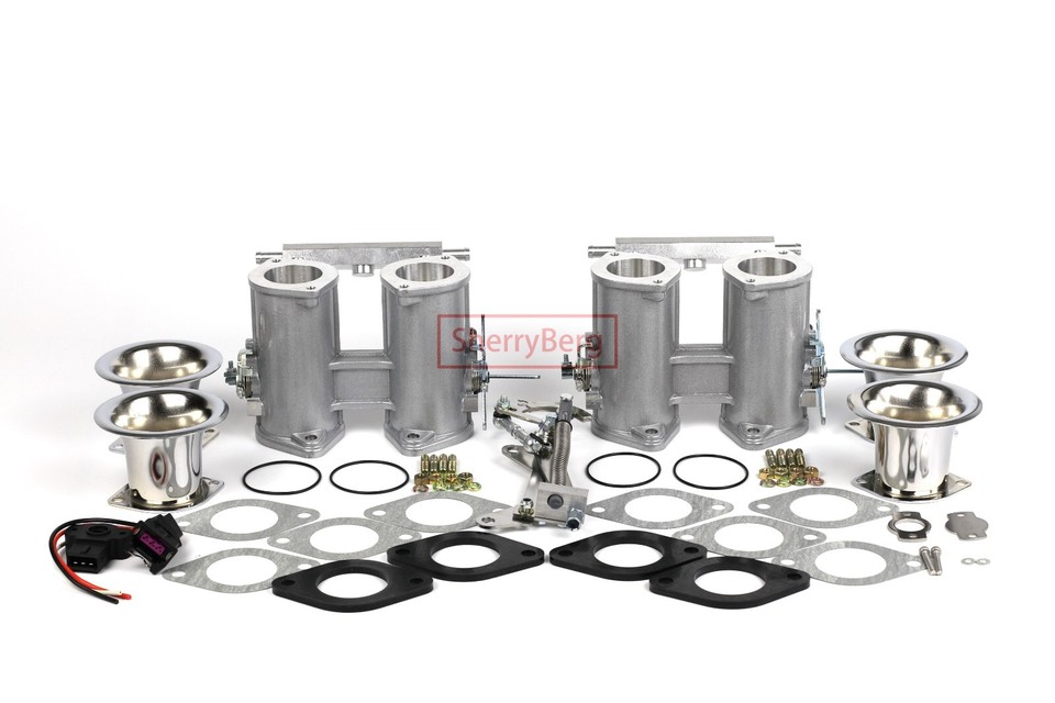 Twin 48 mm dcoe Throttle Bodies+Linkage+TPS+Air Horns for Weber ...