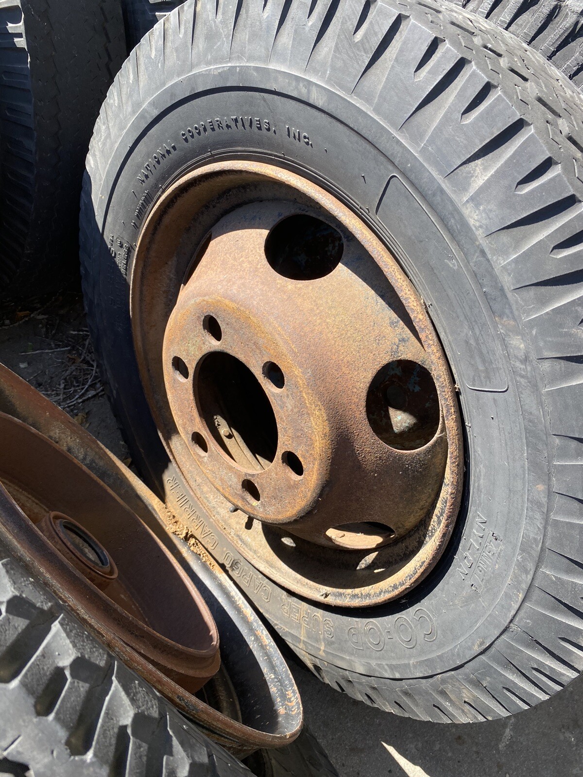 One 22-1/2” Six Lug One-Piece Rims Wheels 22.5” FREE SHIPPING Bundle ...