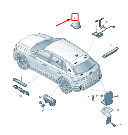 AUDI A5 F5 Roof Antenna 4M0035503QGRU 4M0035503Q GRU NEW GENUINE | eBay