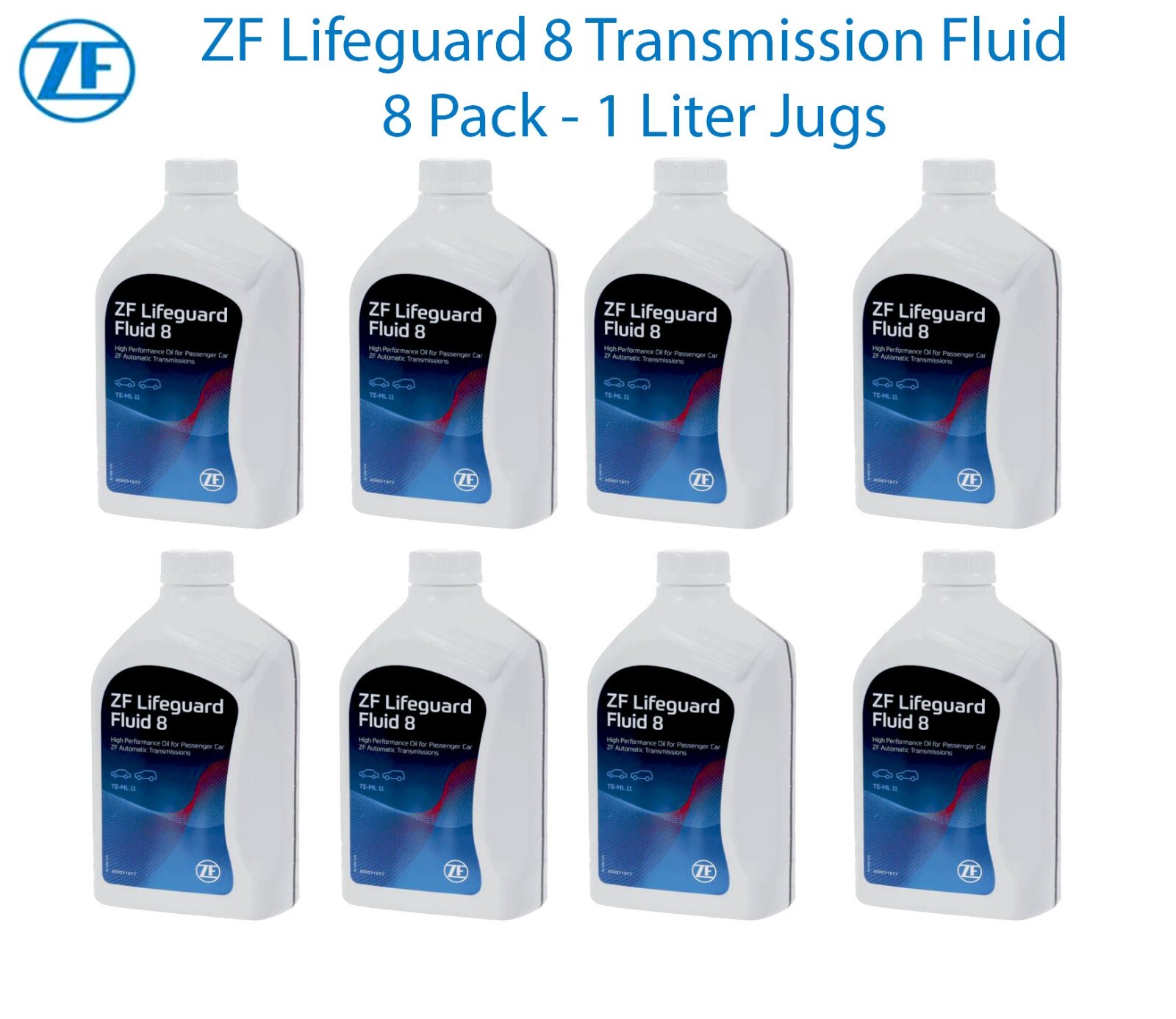 ZF Lifeguard 8 Transmission Fluid 8 Pack 1 Liter Jugs ZF8HP45 8HP50/70 ...