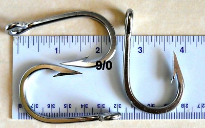 20 GT Stainless Big Game Swordfish Tuna Fish Fishing Hooks - size 9/0 ...