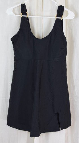 Swsmclt Womens Tummy Control One Piece Swimdress Black Size Large Ebay