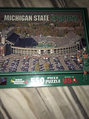 MICHIGAN STATE SPARTANS Puzzle 550 Piece Spartan Stadium WHITE MOUNTAIN ...