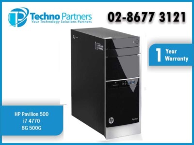 HP Pavilion 500 Micro Tower i7-4770 8G RAM 500G SATA HDD Windows 10 ...