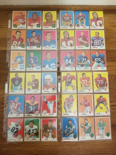1969 Topps Football Cards, Lot of 152-Mint, Near Mint, Excellent/Mint ...