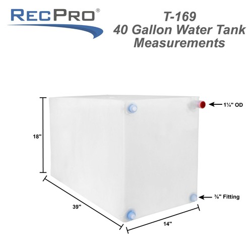 RV Fresh Or Gray Water Holding Tank 40 Gallon 39" X 18" X 14" Water ...