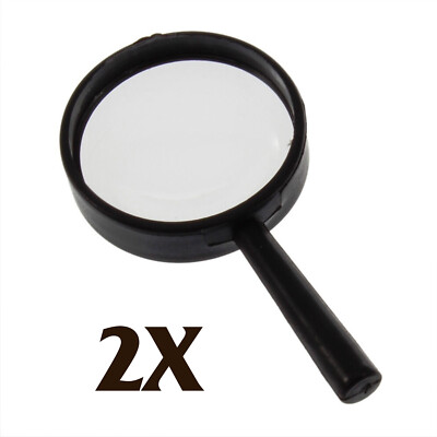 2pc Magnifier Hand Held 5X Magnifying 25mm Glass Mini Pocket handheld ...