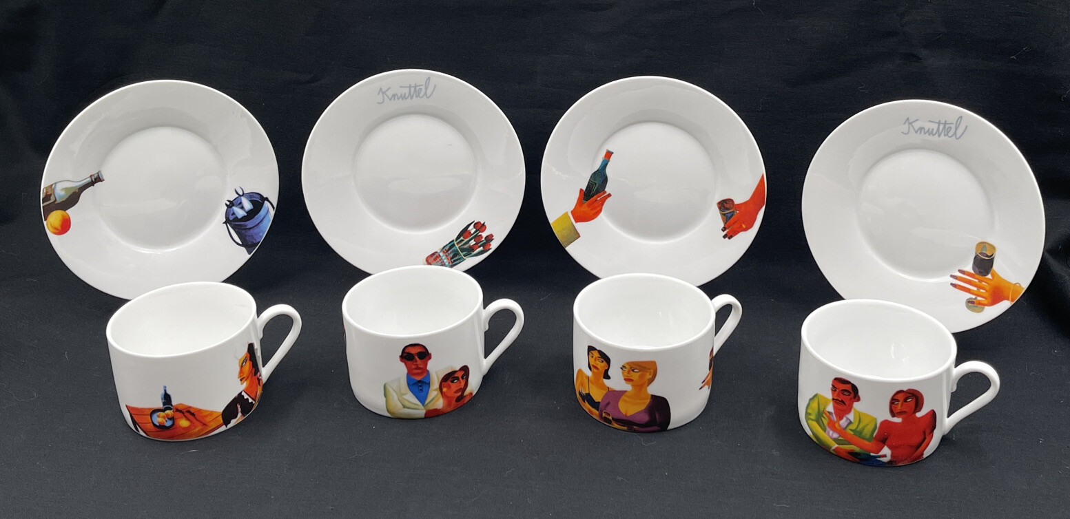 Cappuccino Set 4 Cups/Saucers Knuttel Cafe Collection Hell's Kitchen ...