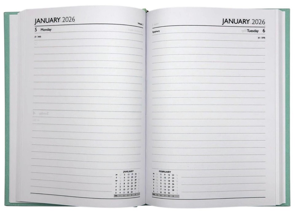 2025-2026 Academic A4 Day to Page Diary School Year Hardback Student ...