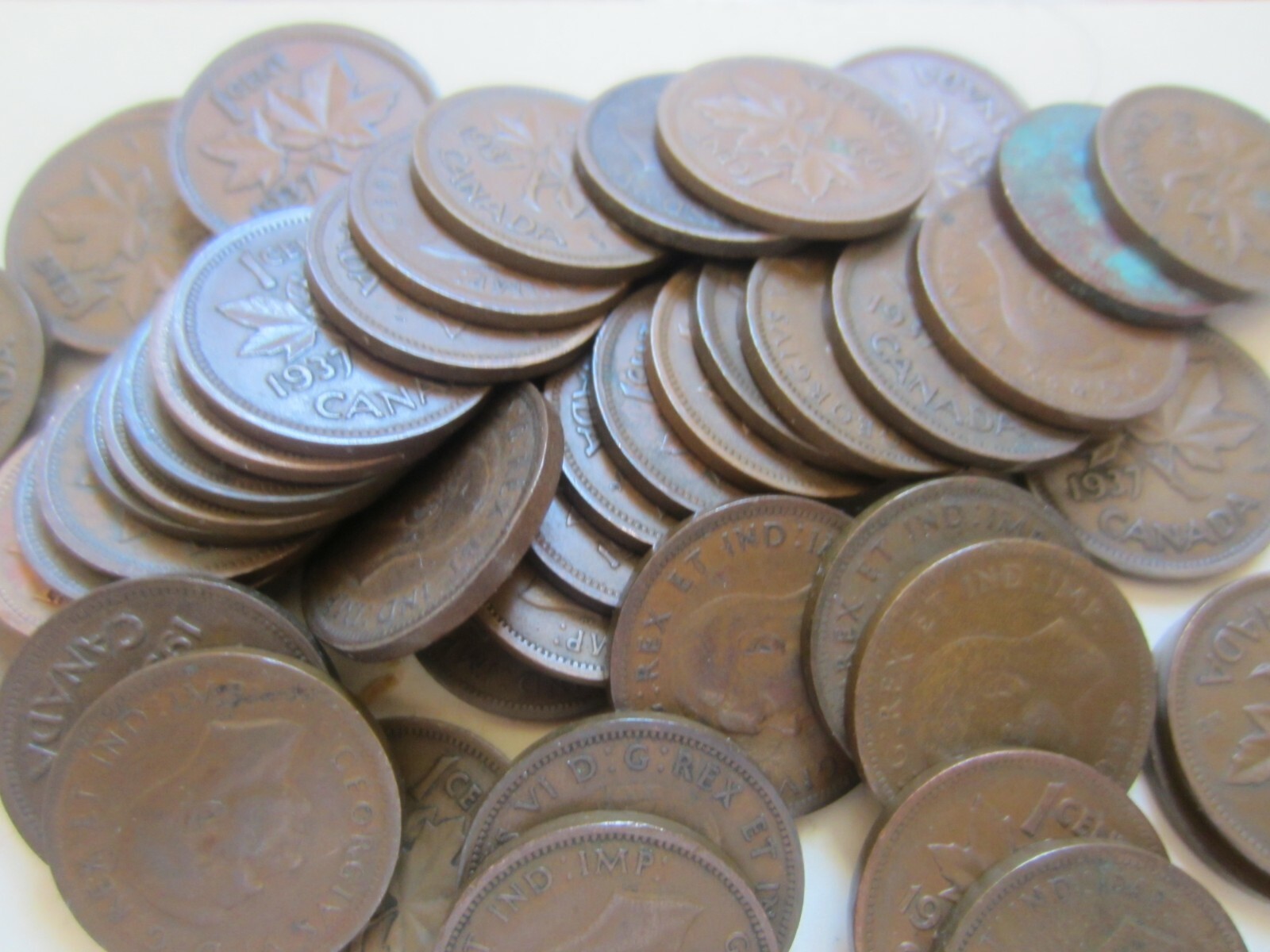 1937 Canada Small Cent Coin. George VI Penny 1p 1c | eBay