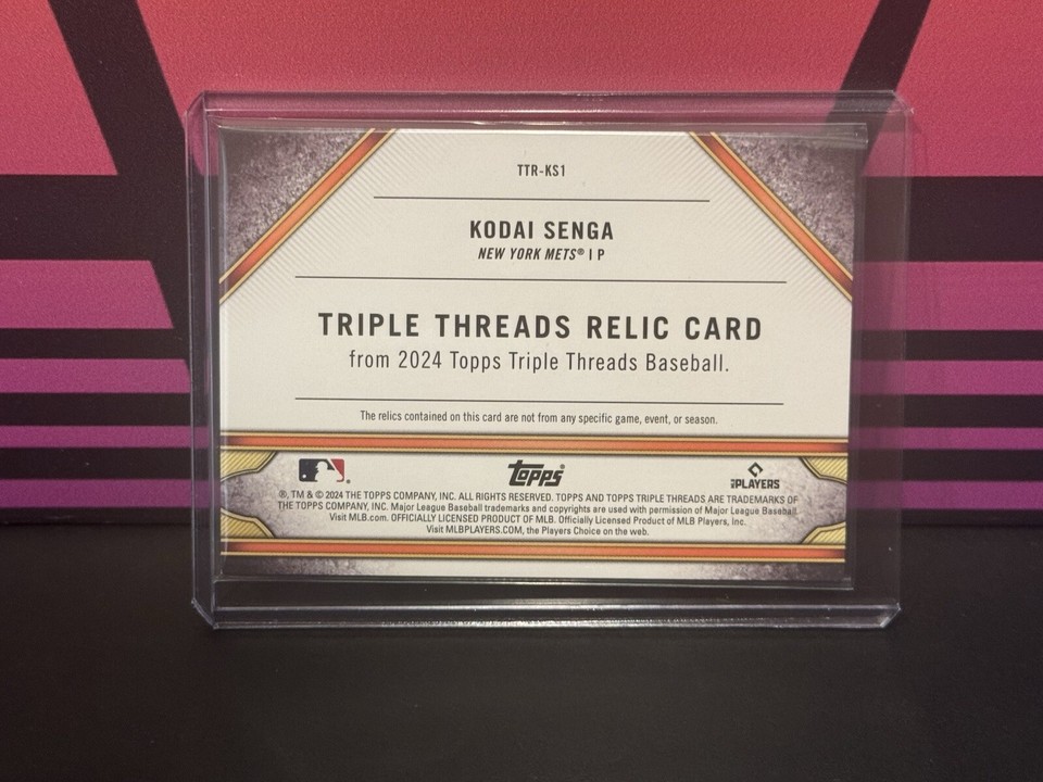 2024 Topps Triple Threads Relic Card Kodai Senga Jersey Relic /18 Mets ...