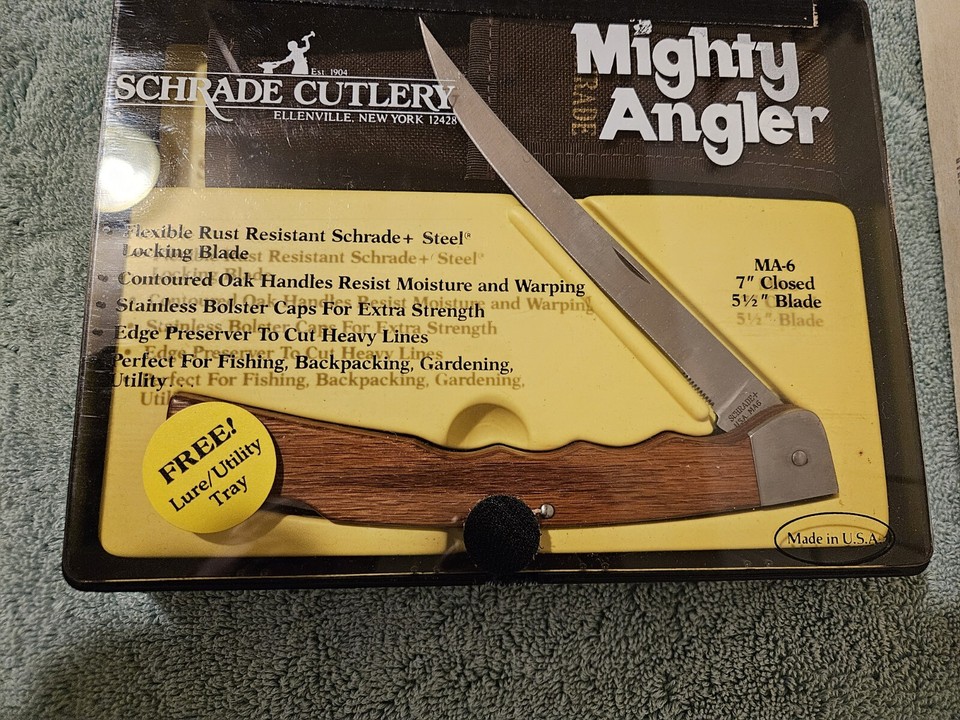 Schrade Cutlery Mighty Angler Fellet Knife Usa Made New In The Box NICE ...