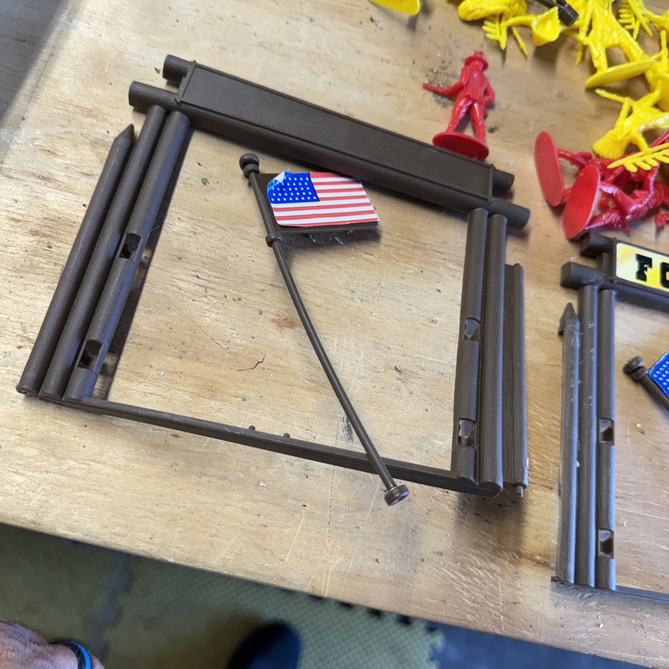 2)Tim Mee Toy FORT WEST Sets for Parts COWBOYS & INDIANS Horse ...