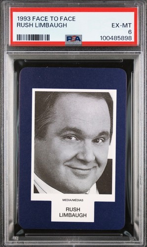 1993 Face to Face Game RUSH LIMBAUGH PSA 6 Rookie RC Pop 1 highest | eBay