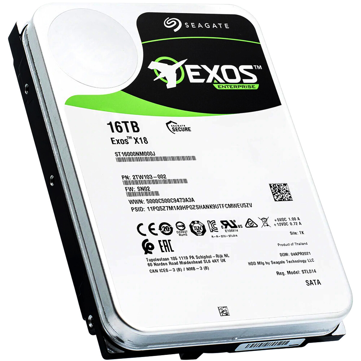 Seagate Exos 16TB ST16000NM000J Enterprise HDD SATA 6Gb/s Internal Hard ...