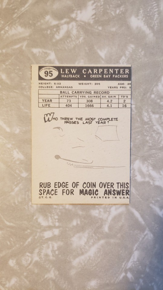 Lew Carpenter Signed 1959 Topps Rookie | eBay