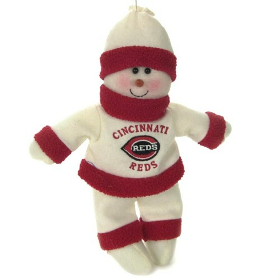 MLB CINCINNATI REDS 10" Inch Snowflake Plush Snowman Christmas Ornament ...