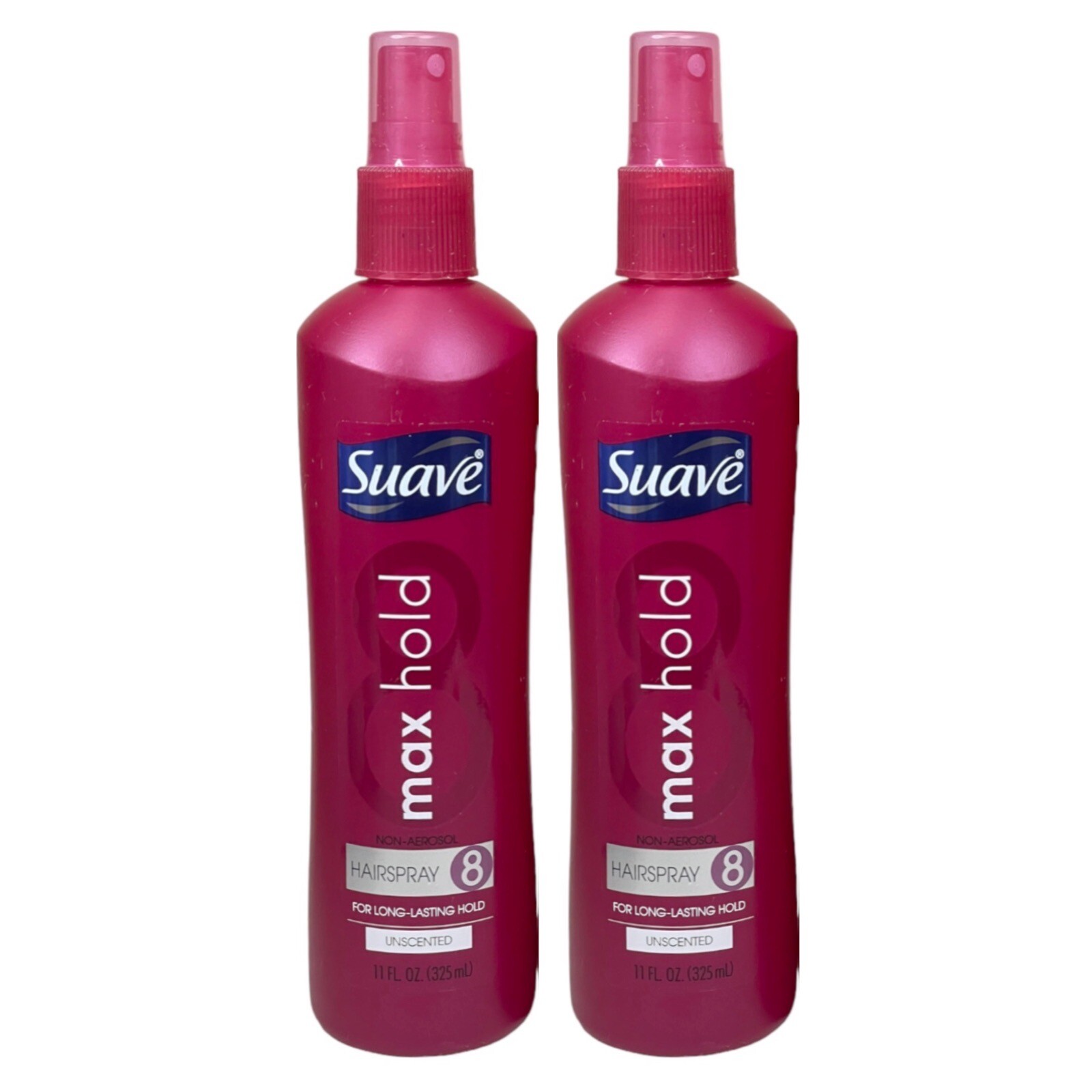 Lot of 2 Suave Essentials Max Hold Hairspray 8 Unscented Non Aerosol 11 ...