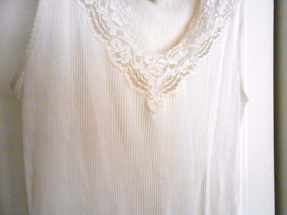 BANANA REPUBLIC--RIBBED SILK/COTTON BONE LACE V-NECK---LARGE | eBay