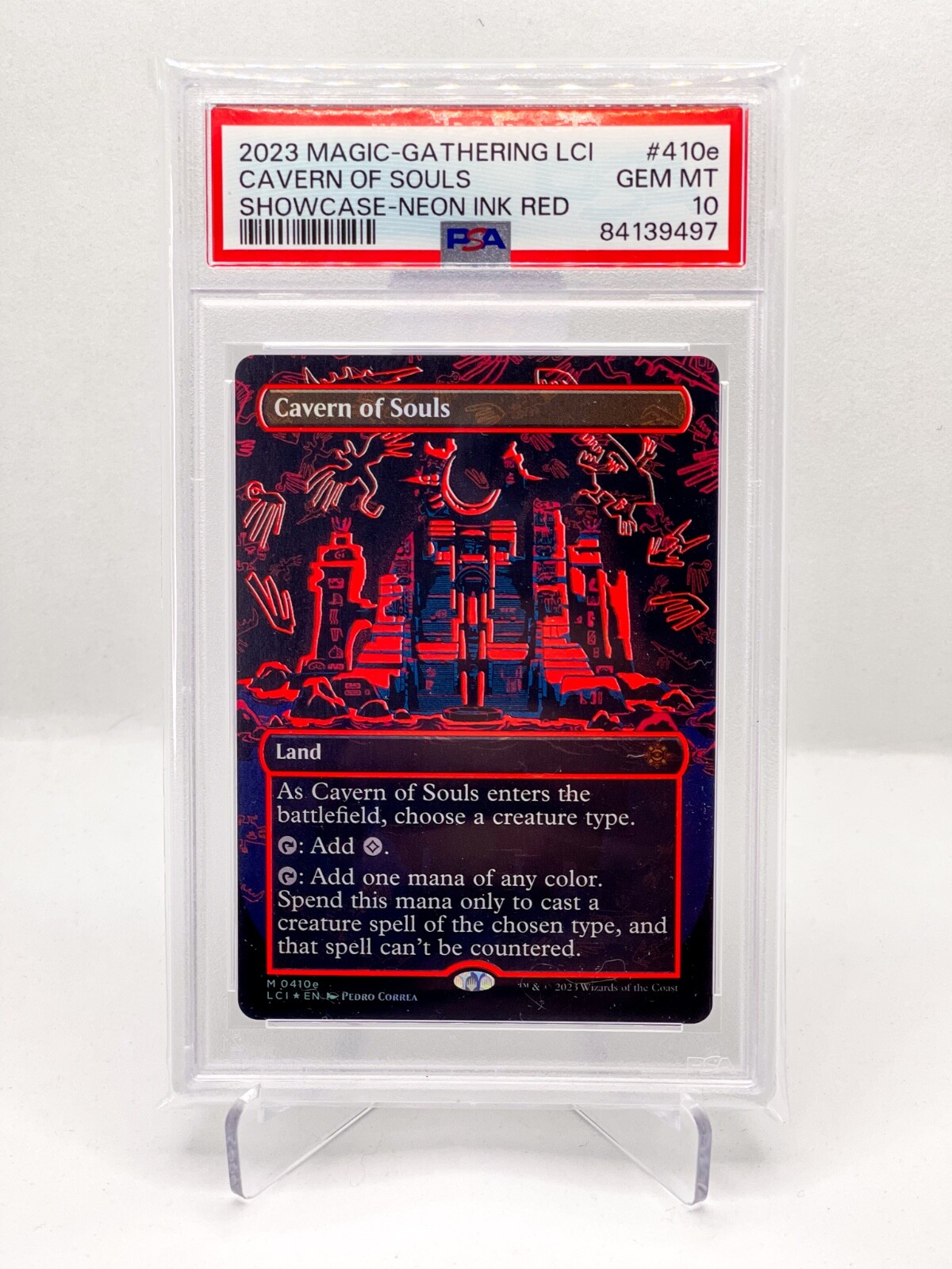 MTG Cavern of Souls - Lost Caverns of Ixalan 410e - Mythic NEON RED GEM ...