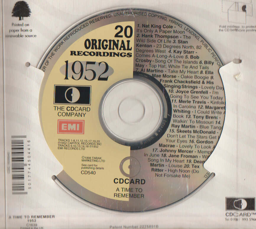 1952 A TIME TO REMBER 1952 | eBay