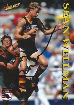 Signed 1995 ADELAIDE CROWS AFL Card SEAN WELLMAN | eBay Australia