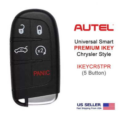 Autel iKey Universal Smart Key For Chrysler Premium Style 5 Button ...