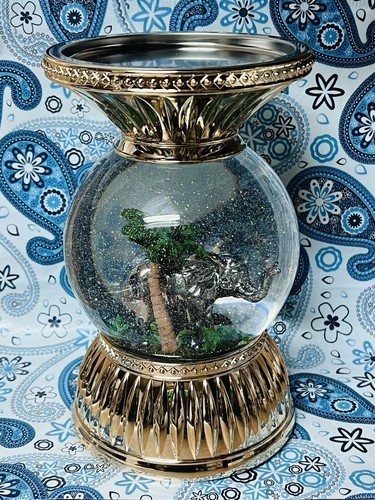 Bath & Body Works Elephant & Palm Tree Globe 3-wick Candle Pedestal ...