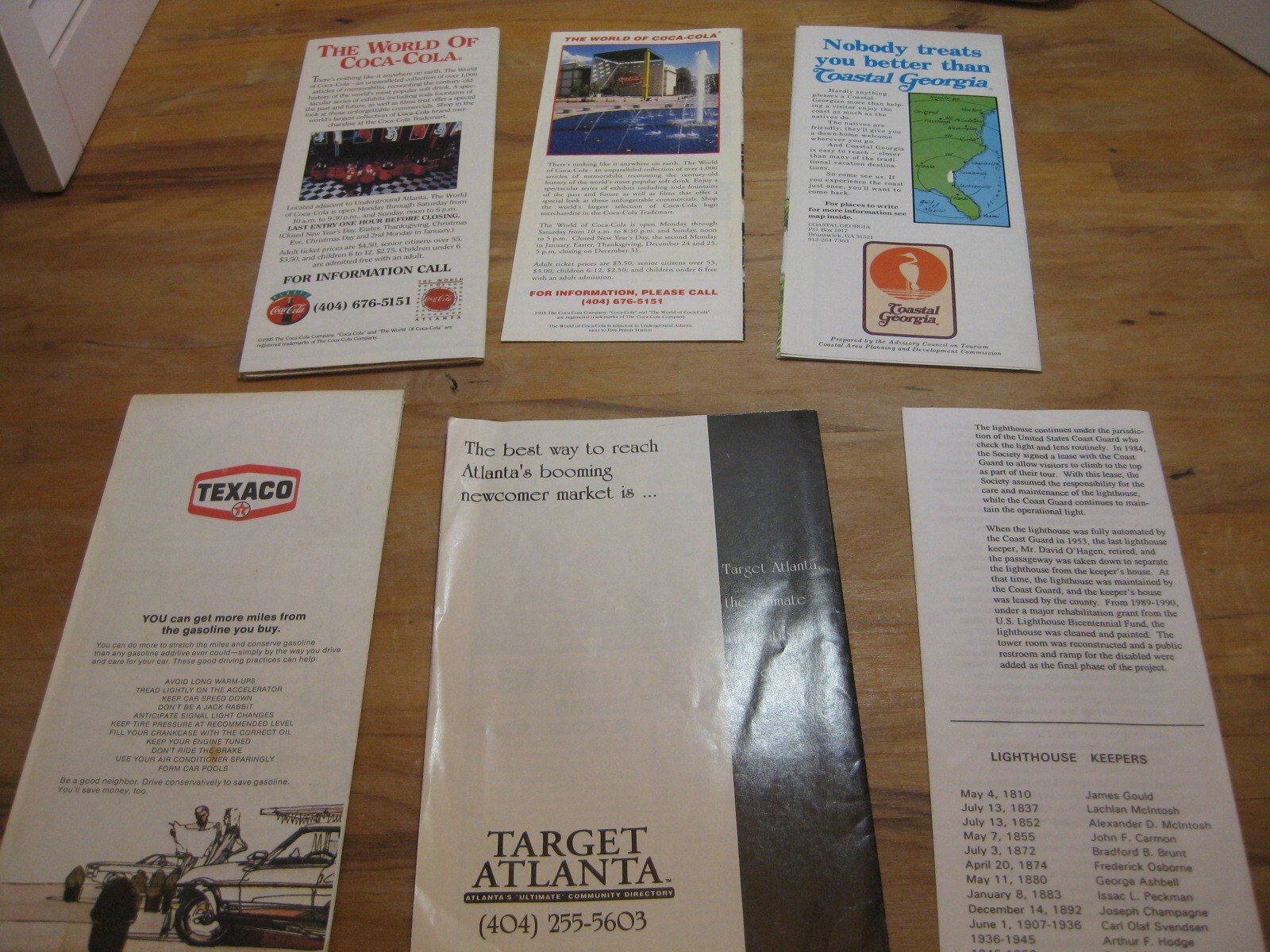 Vintage Lot 6 Maps Souvenir Brochures Georgia Atlanta Marta 1995 ...