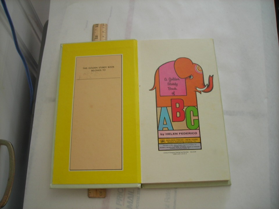 Helen Federico A B C ** A Golden Sturdy book of ABC Pictorial Children ...
