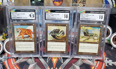 Graded MTG - CGC 9.5, 10, 10 - Unglued - Paper, Rock, Scissors, 3 SLAB ...