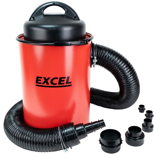 Excel 50L Dust Extractor Vacuum with Hose Workshop Wood Chip Collector ...