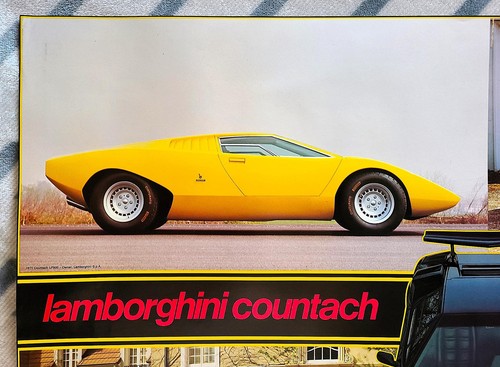 Vintage Lamborghini Countach 1971, 1975, 1982, 1984 Wall Poster - Free ...