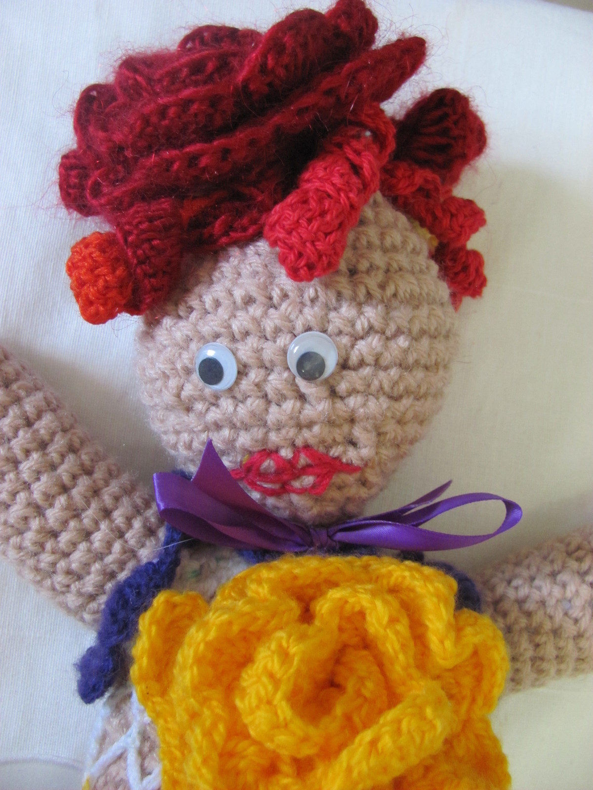A HANDMADE CROCHETED DOLL MADE OF WOOL ONE OF A KIND DIRECTLY FROM THE ...