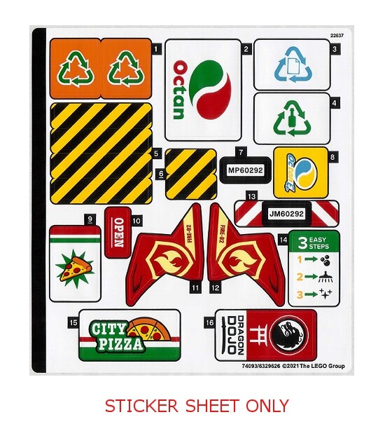 LEGO 60292 - Town: City - Town Center - STICKER SHEET | eBay